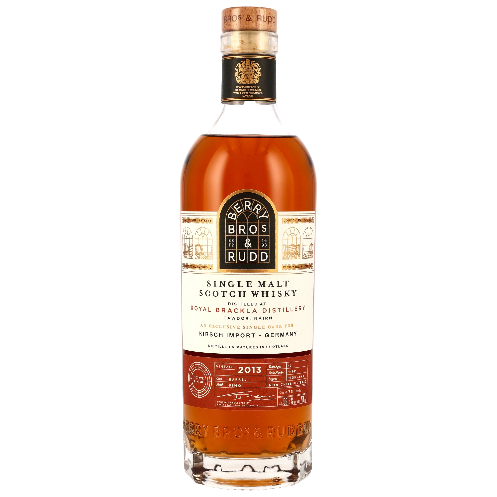 Royal Brackla 2013/2025 Fino Sherry Berry Bros. & Rudd #11741 59,3% vol ...