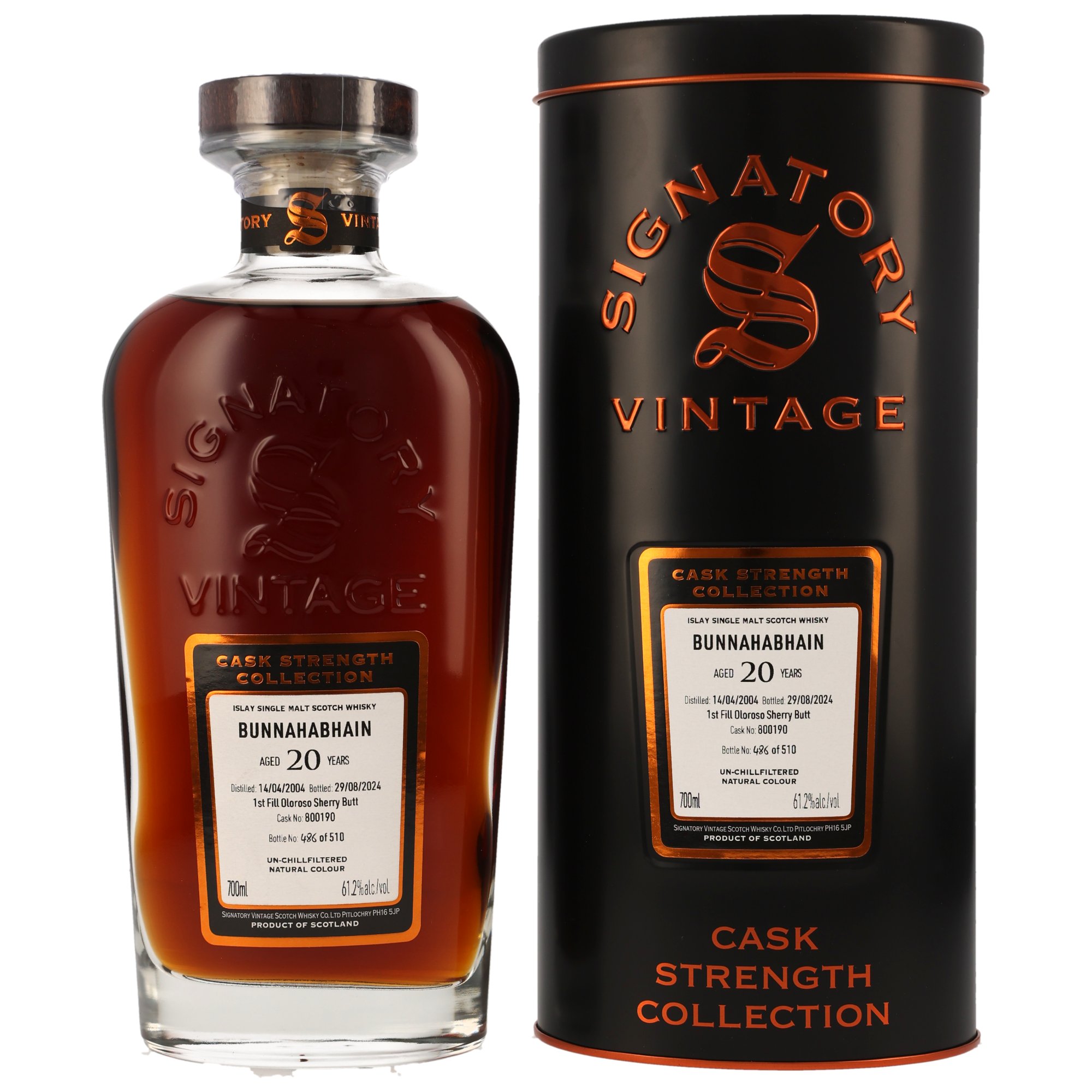 Bunnahabhain 20 Jahre 2004/2024 Sherry Cask Signatory Cask Strength ...
