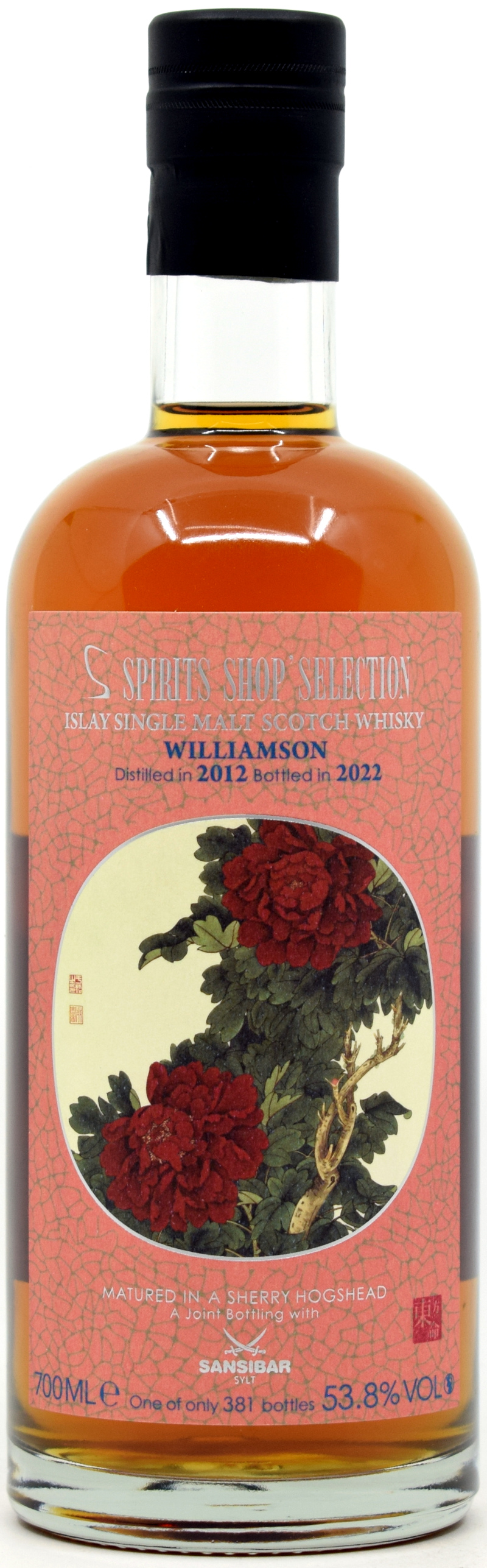 Williamson 2012/2022 Sherry Cask S-Spirits Shop Selection Flowers Label ...