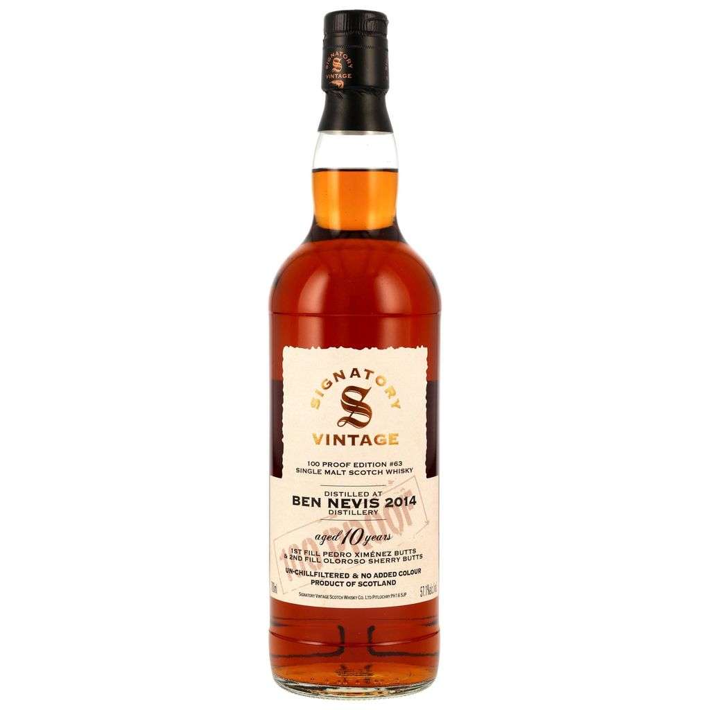 Ben Nevis 2014/2025 PX & Oloroso Sherry Signatory Vintage 100 Proof #63 57,1% vol. - hier kaufen ...