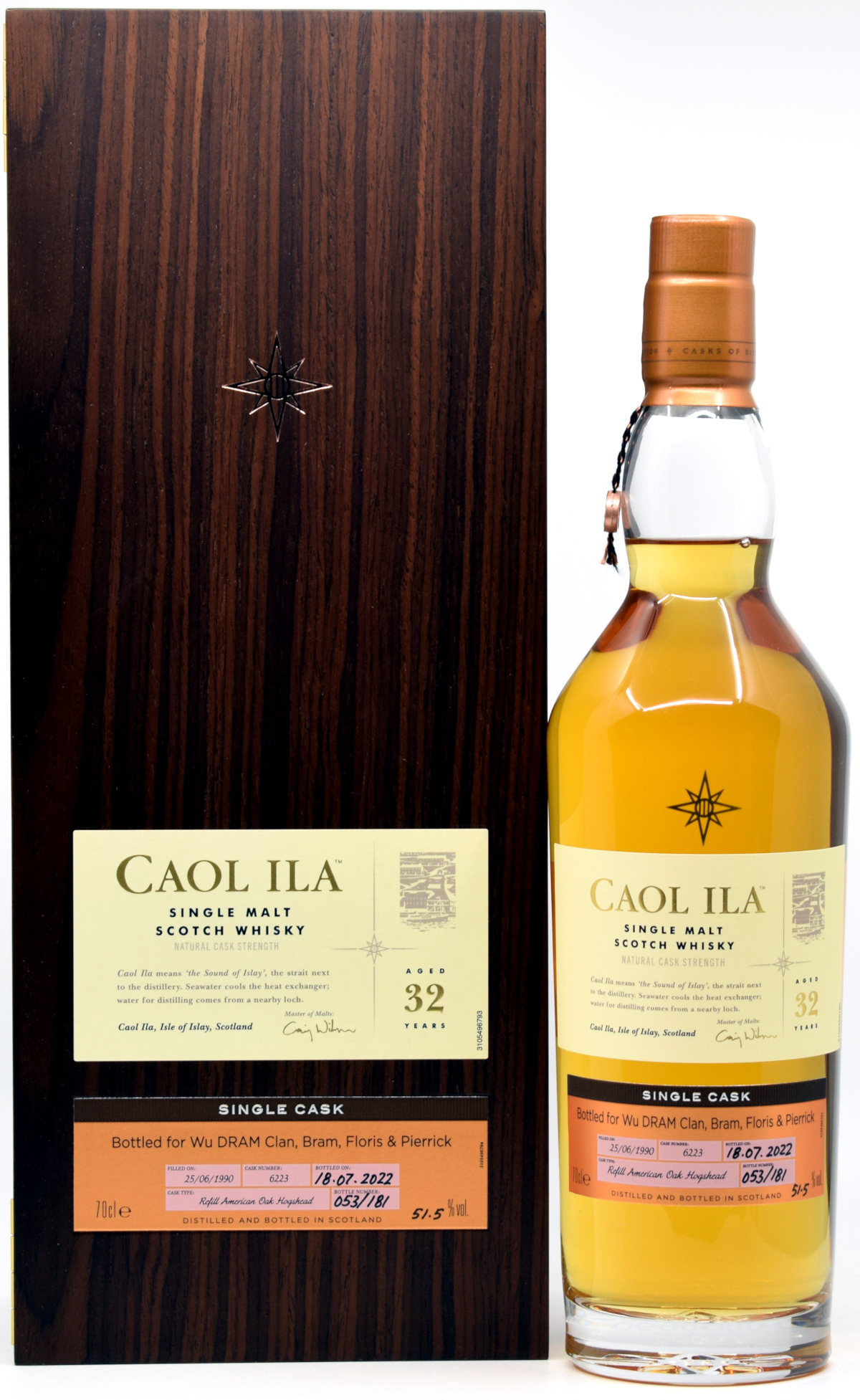 Caol Ila 32 Jahre 1990/2022 Cask of Distinction Wu Dram Clan #6223 51,5 ...